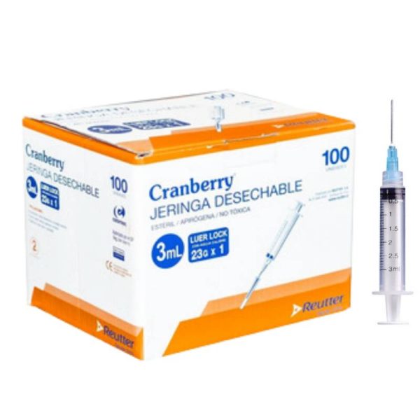 Jeringa 3cc Lock C/a 23x1 Cranberry - Deltamed Deltamed